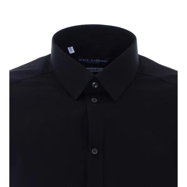 Dolce & Gabbana Gold Stretch Shirt - Black
