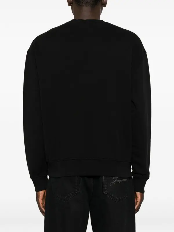 Palm Angels Neck Logo Cotton Sweatshirt