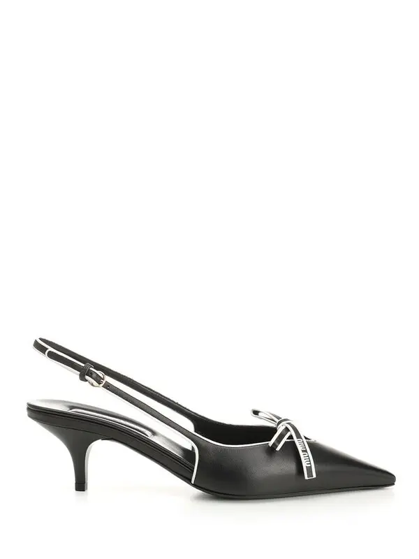 Miu Miu Slingback Décolleté In Nappa - Black