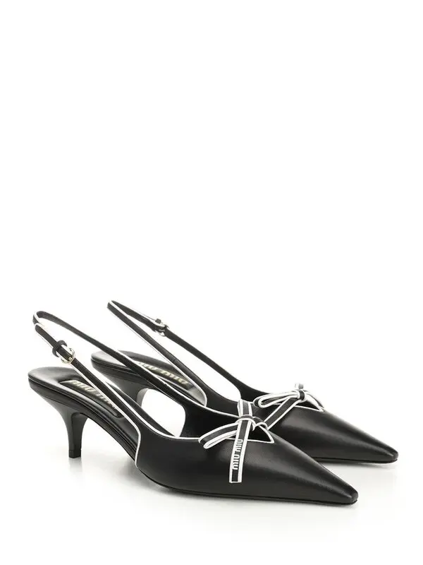 Miu Miu Slingback Décolleté In Nappa - Black