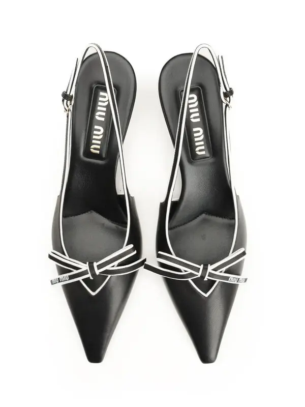 Miu Miu Slingback Décolleté In Nappa - Black