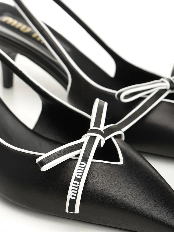 Miu Miu Slingback Décolleté In Nappa - Black