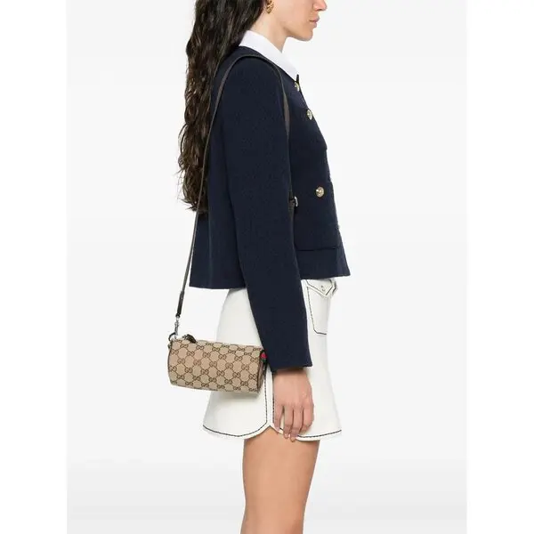 Gucci Gg Supreme Canvas Cross Body Bag - Brown