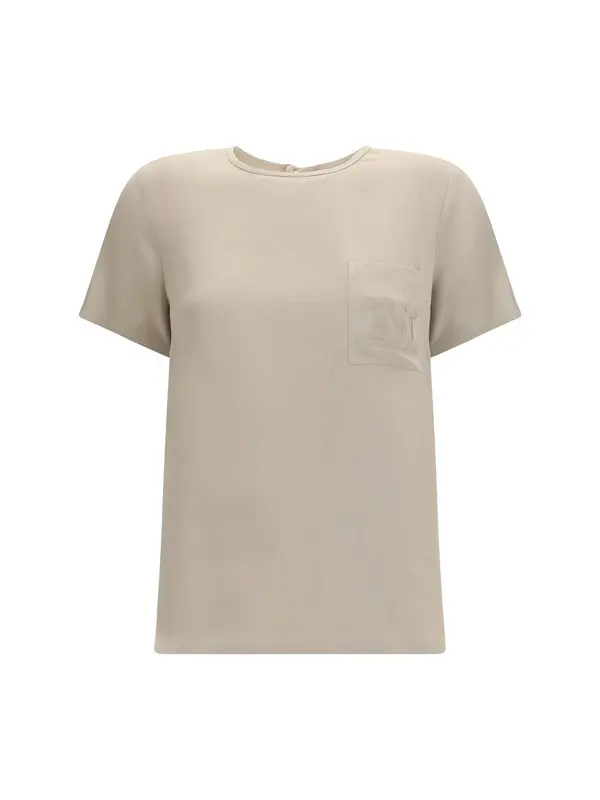 Max Mara Pagano Silk T-shirt - Cream