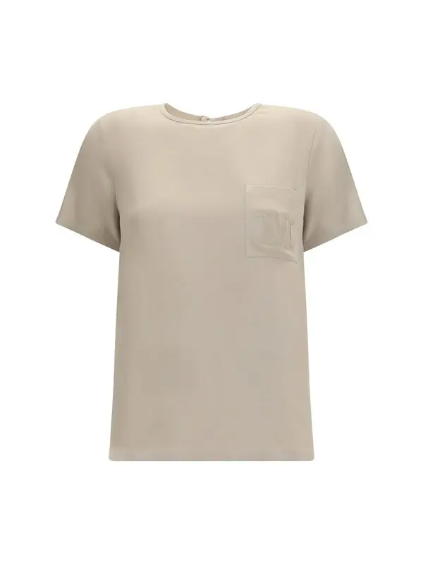 Max Mara Pagano Silk T-shirt - Beige