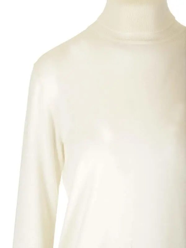 FORTE_FORTE Superfine Merinos Turtleneck Sweater - White
