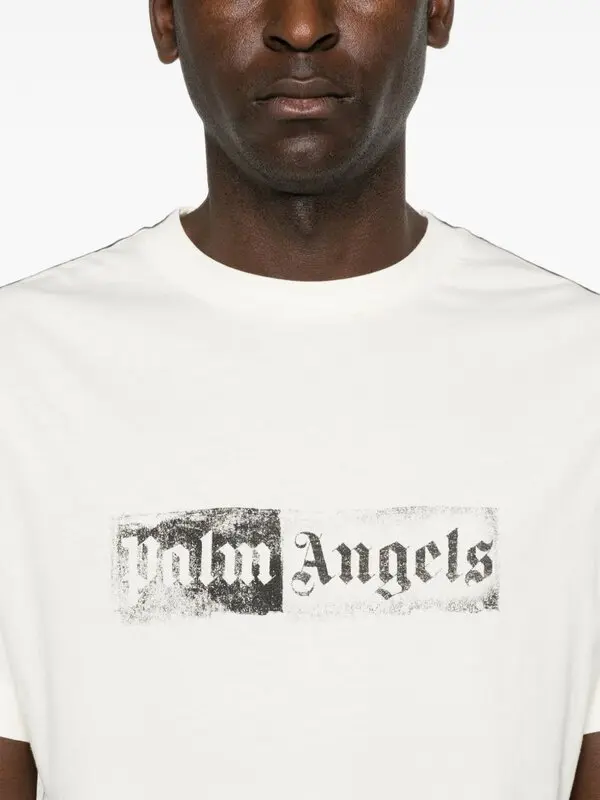 Palm Angels Stamp Logo Cotton T-shirt