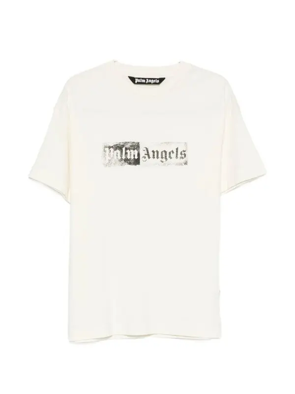 Palm Angels Stamp Logo Cotton T-shirt - Multicolor