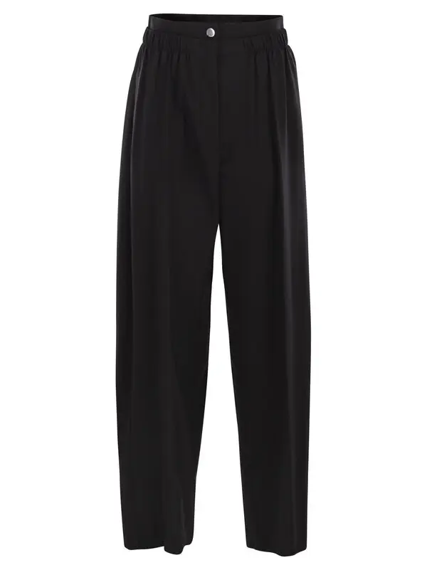 Sportmax Virgin Wool Trousers - Black