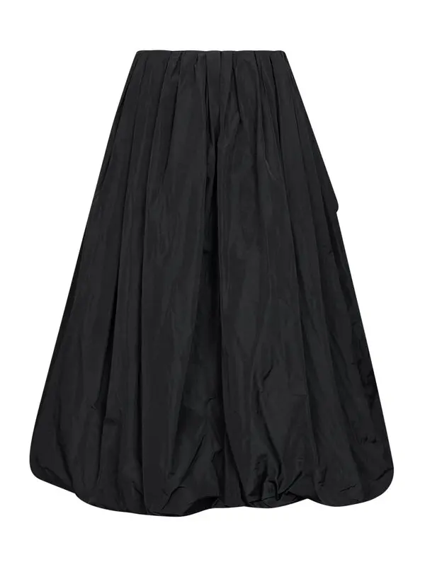 JIL SANDER Lightweight Taffeta Asymmetric Draped Skirt - Multicolor