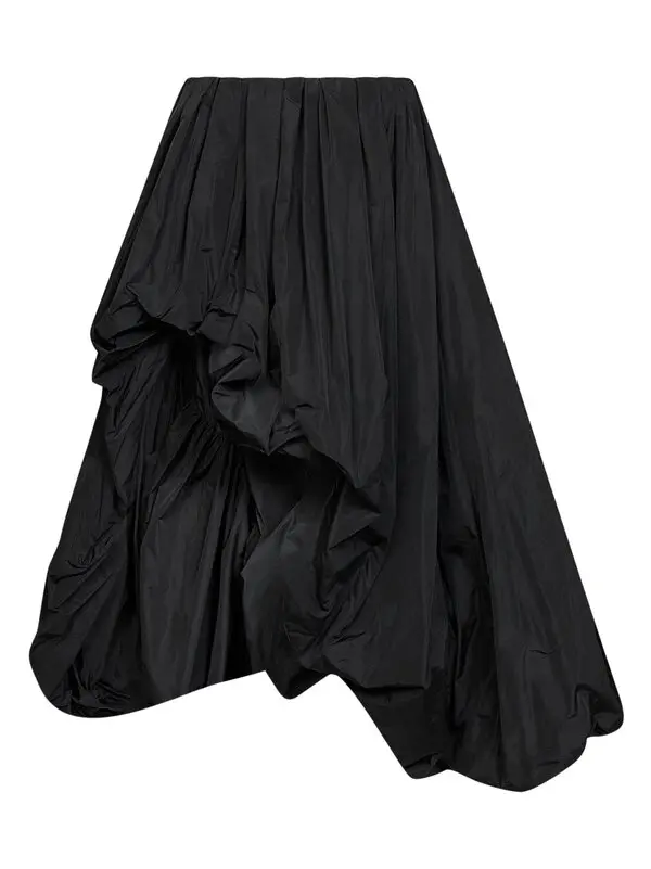 JIL SANDER Lightweight Taffeta Asymmetric Draped Skirt - Multicolor