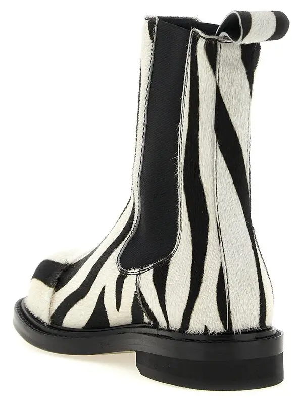 Moschino Zebra Pony Ankle Boots - Multicolor