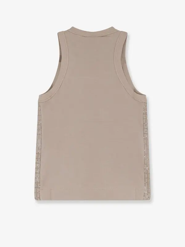 Brunello Cucinelli Dazzling Pattern Jersey Tank Top