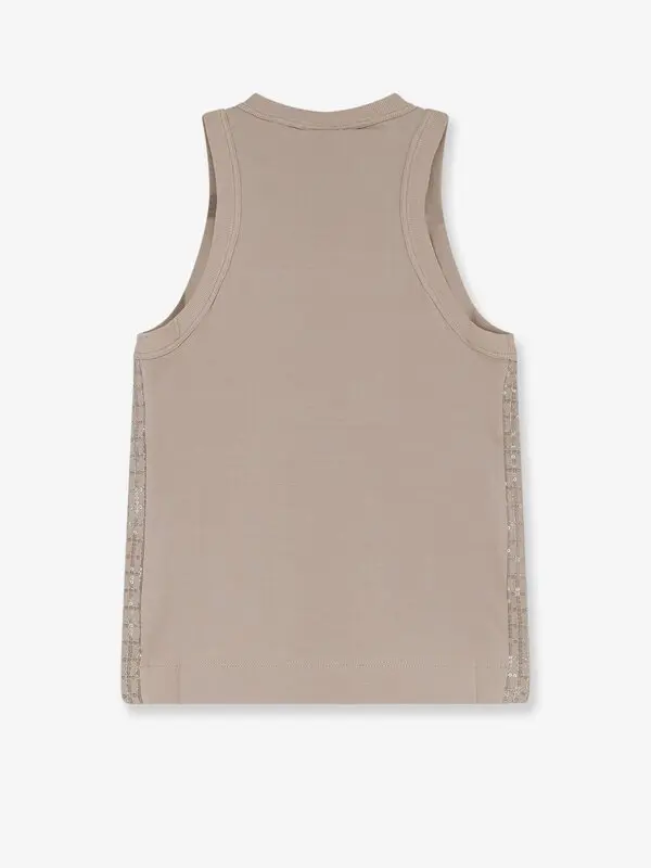 Brunello Cucinelli Dazzling Pattern Jersey Tank Top - Multicolor
