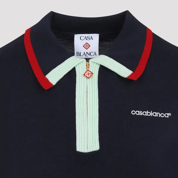 Casablanca Knitted Track Polo
