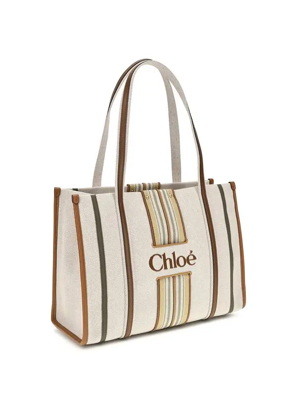 Chloé Woody Loop Canvas Tote Bag