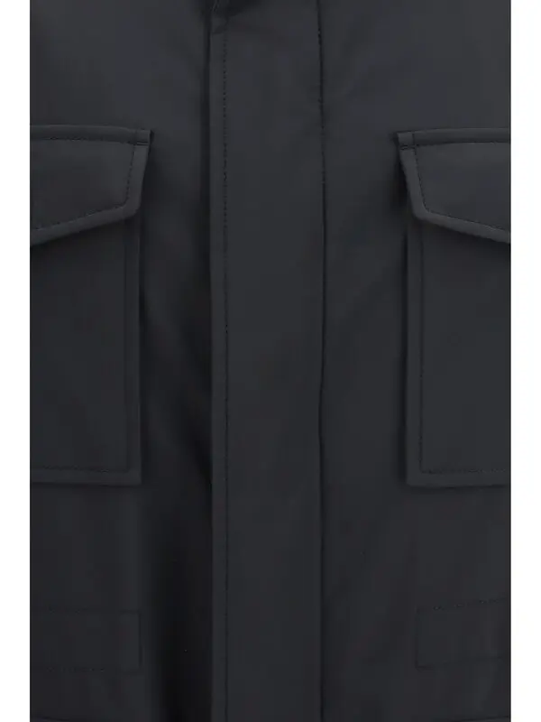 Brioni Performa Wool Blend Sahariana Jacket - Blue