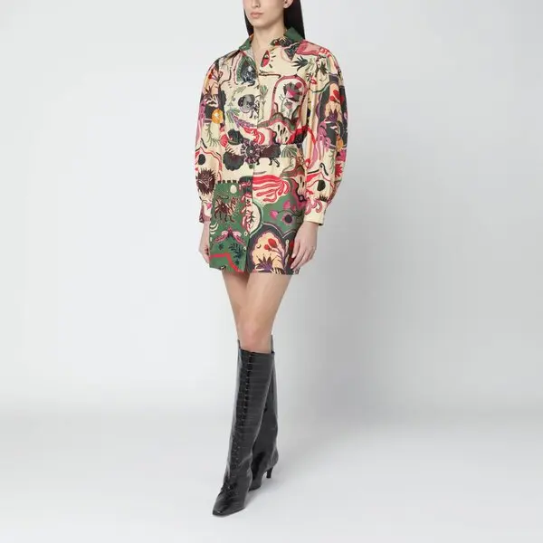 Farm Rio Short Multicolour Dress With Matching Belt - Multicolor