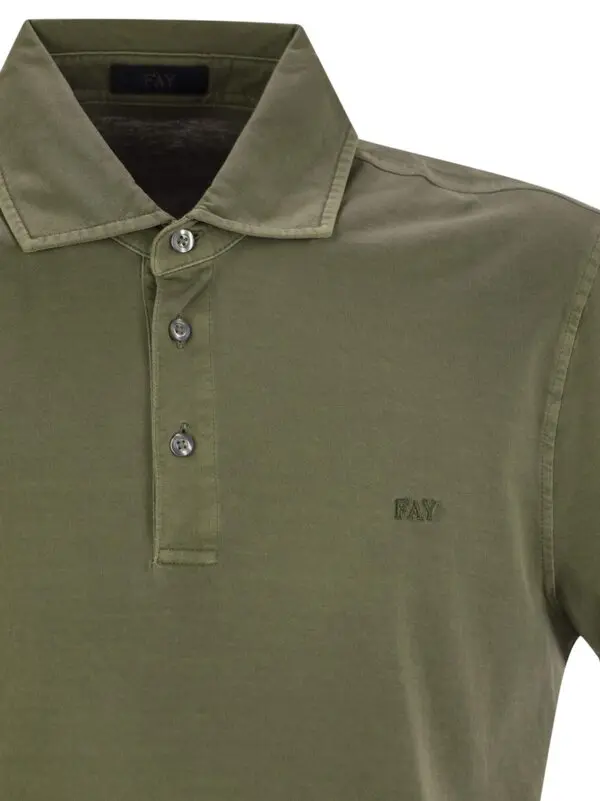 FAY Cotton Jersey Polo Shirt