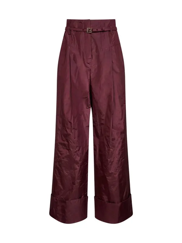 Fendi Silk Taffeta Trousers - Multicolor