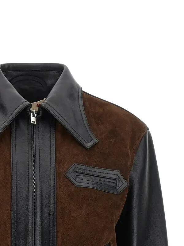 Marni Leather And Suede Jacket