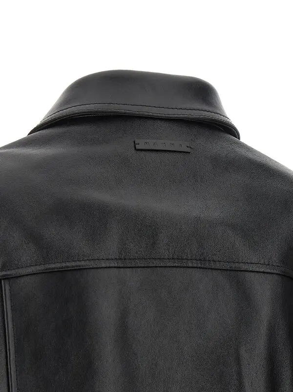 Marni Leather And Suede Jacket