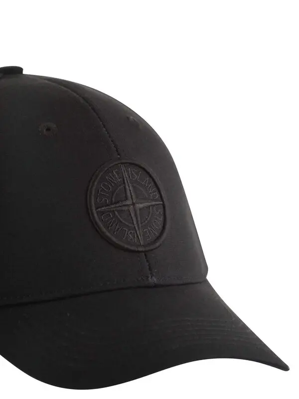 Stone Island Cap With Embroidered Compass Logo