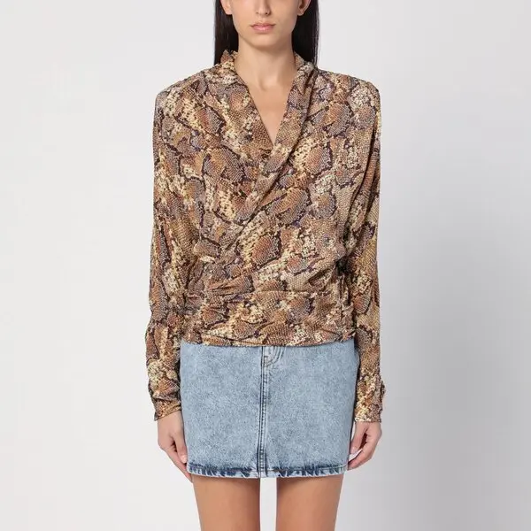 Isabel Marant Étoile Snake Print Marlin Blouse