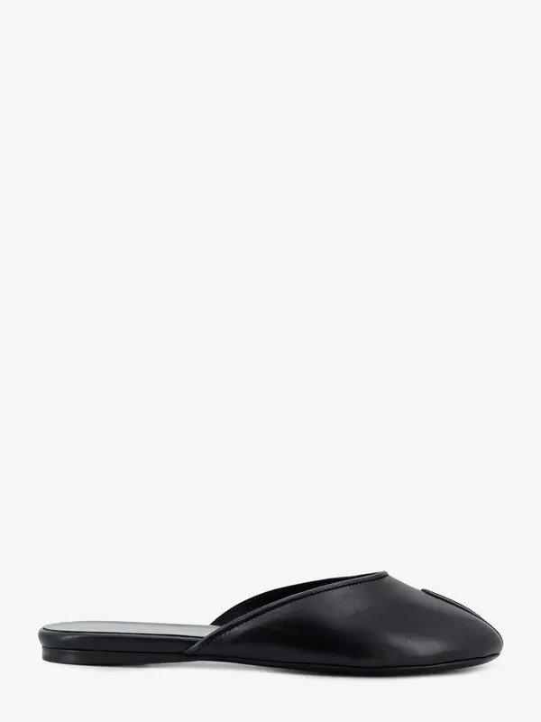 JUDE Flat Leather Sandals - Black