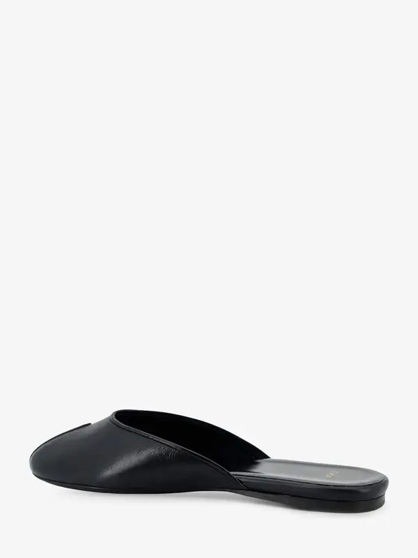 JUDE Leather Flat Sandals - Black