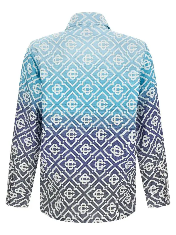 Casablanca Shacket 'monogram Gradient Jacquard - Blue