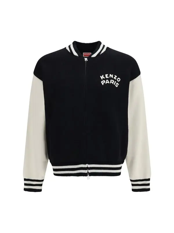 Kenzo Emblem Varsity Cardigan - Black