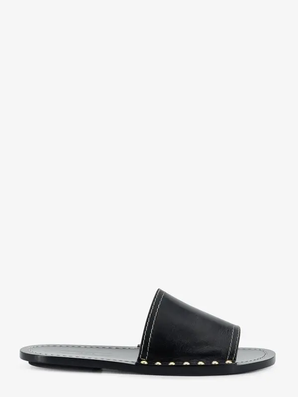 TOTEME Leather Sandals - Black