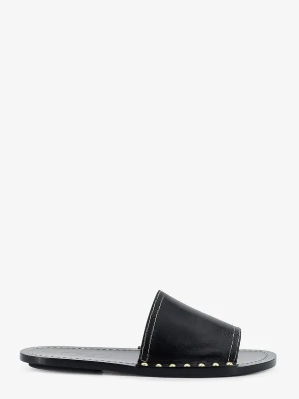 TOTEME Leather Sandals - Black
