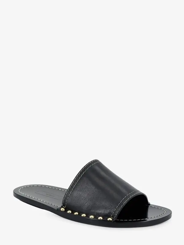 TOTEME Leather Sandals - Black