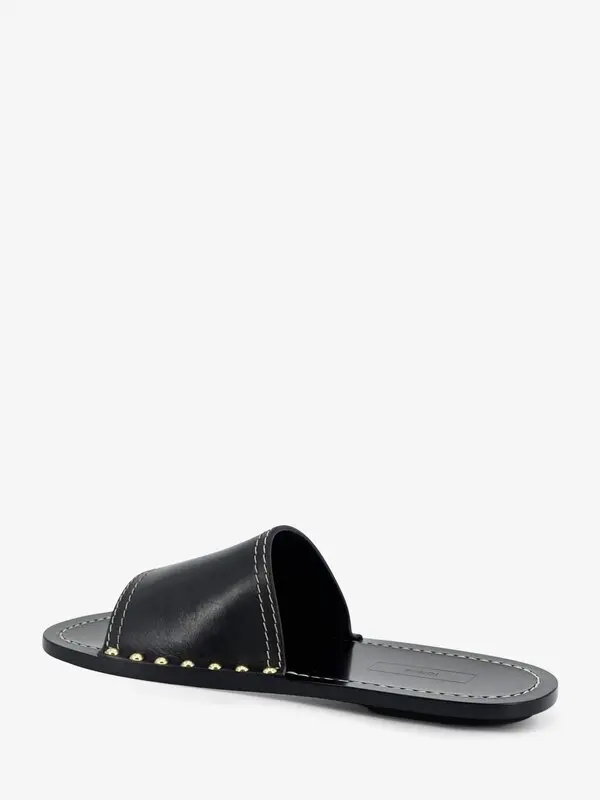 TOTEME Leather Sandals - Black