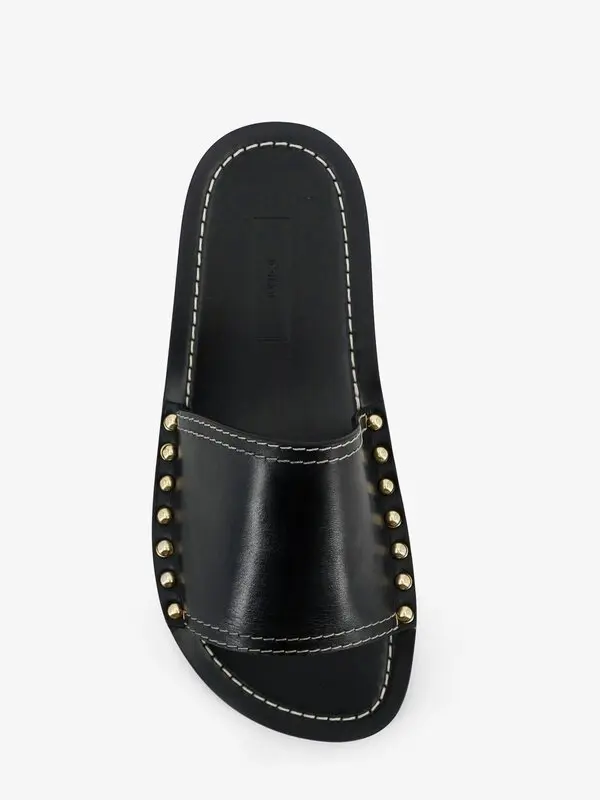 TOTEME Leather Sandals - Black