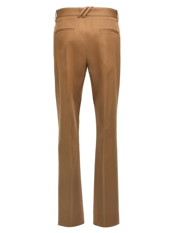 Burberry Marine Serre Straight Leg Trousers - Cream