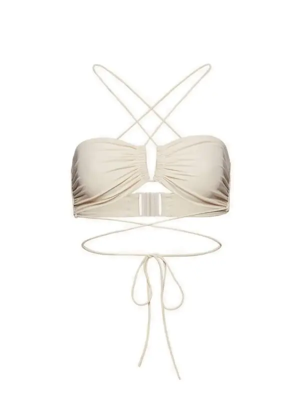 Magda Butrym Bandeau Bikini Top - Cream