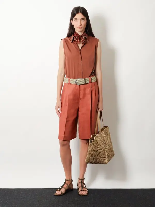Brunello Cucinelli Linen Shorts - Multicolor