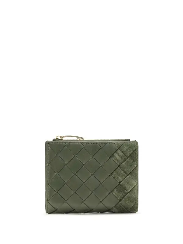 Bottega Veneta Bifold Intrecciato Wallet - Green