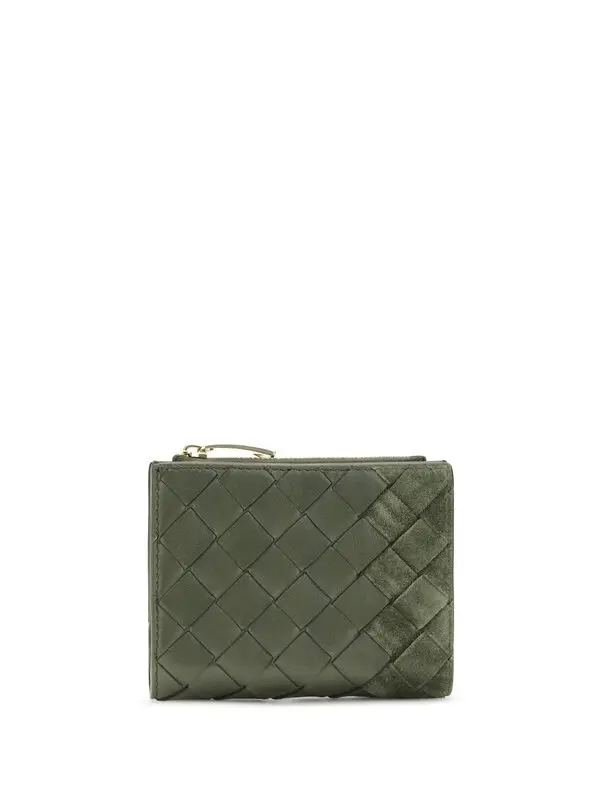 Bottega Veneta Bifold Intrecciato Wallet - Green