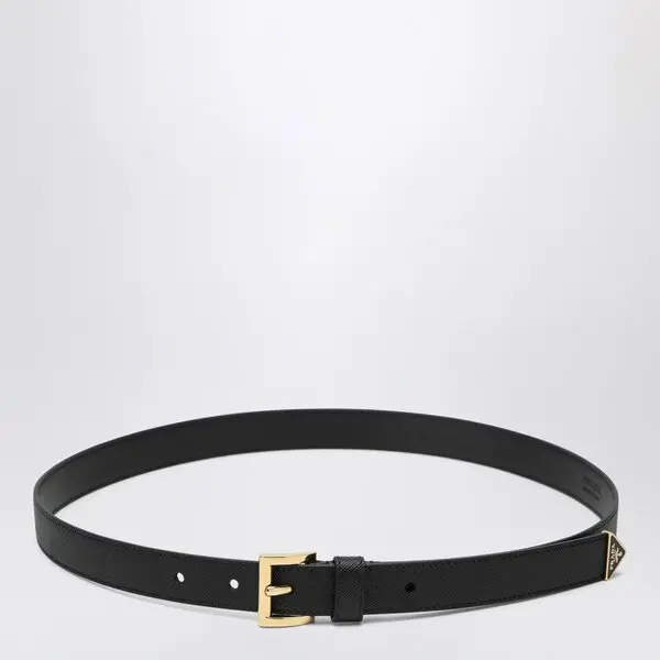 Prada Saffiano Leather Belt - Black