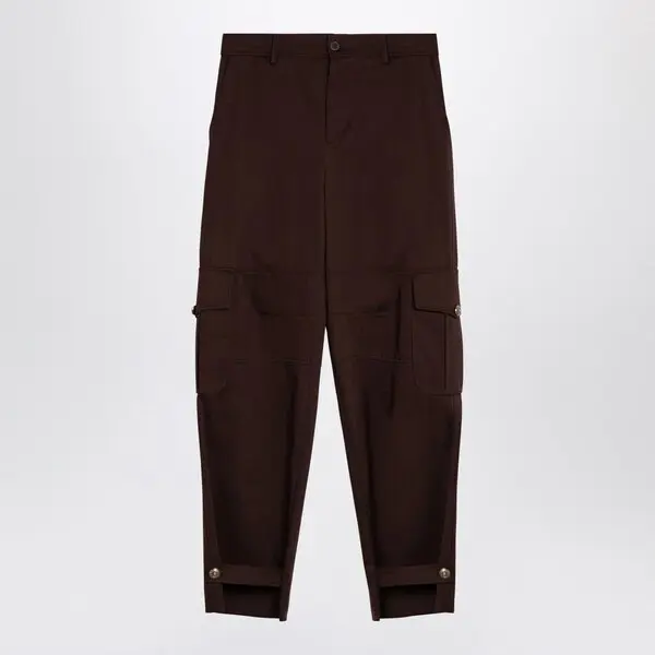 Moschino Wide Cargo Trousers - Brown