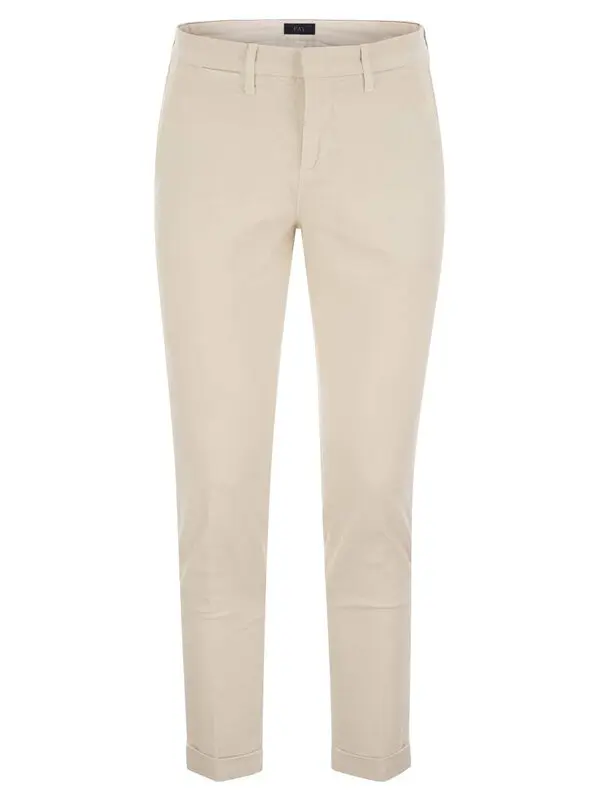 FAY Slim 5-pocket Trousers - Cream