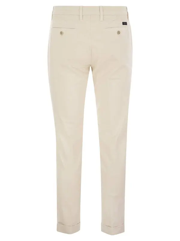 FAY Slim 5-pocket Trousers - Cream