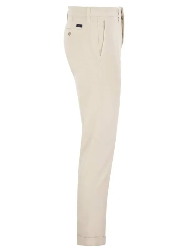 FAY Slim 5-pocket Trousers - Cream
