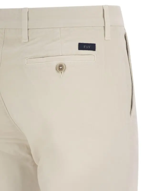 FAY Slim 5-pocket Trousers - Cream