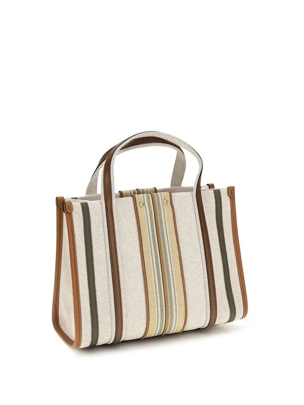 Chloé Small Woody Loop Canvas Tote Bag