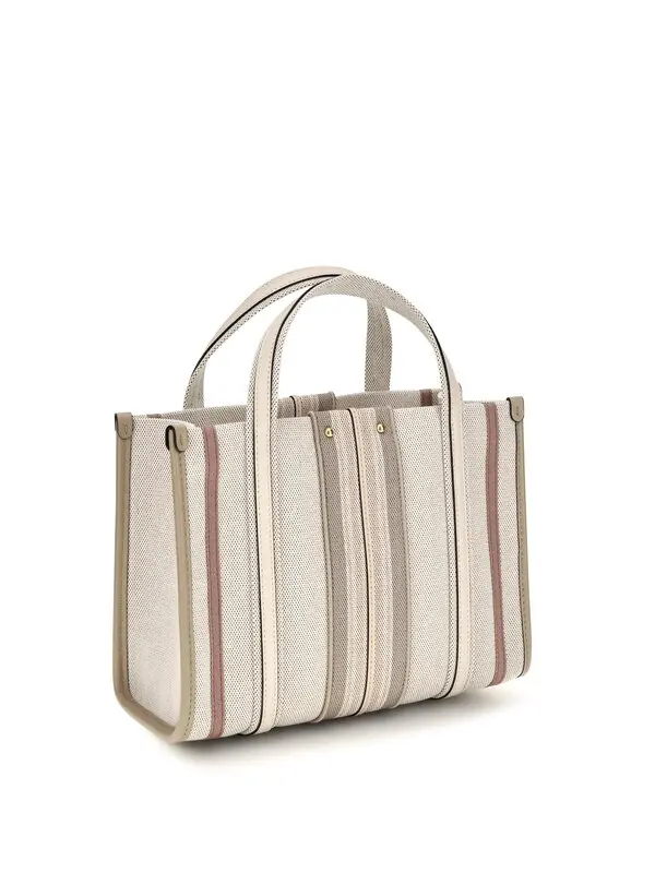 Chloé Small Woody Loop Canvas Tote Bag